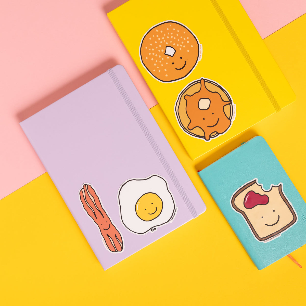 Bagel vinyl sticker | Semi Sweet Press